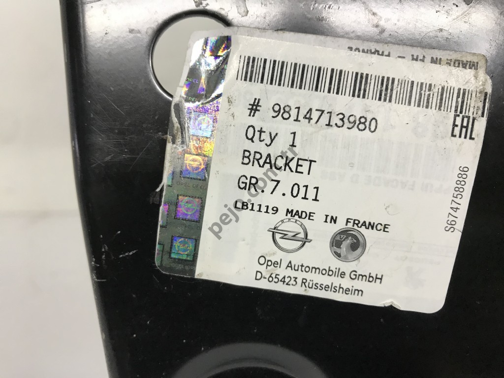 Peugeot 308 T9 Ön Şase Ucu Sacı Sağ 9814713980 Fiyatı 837,78 TL